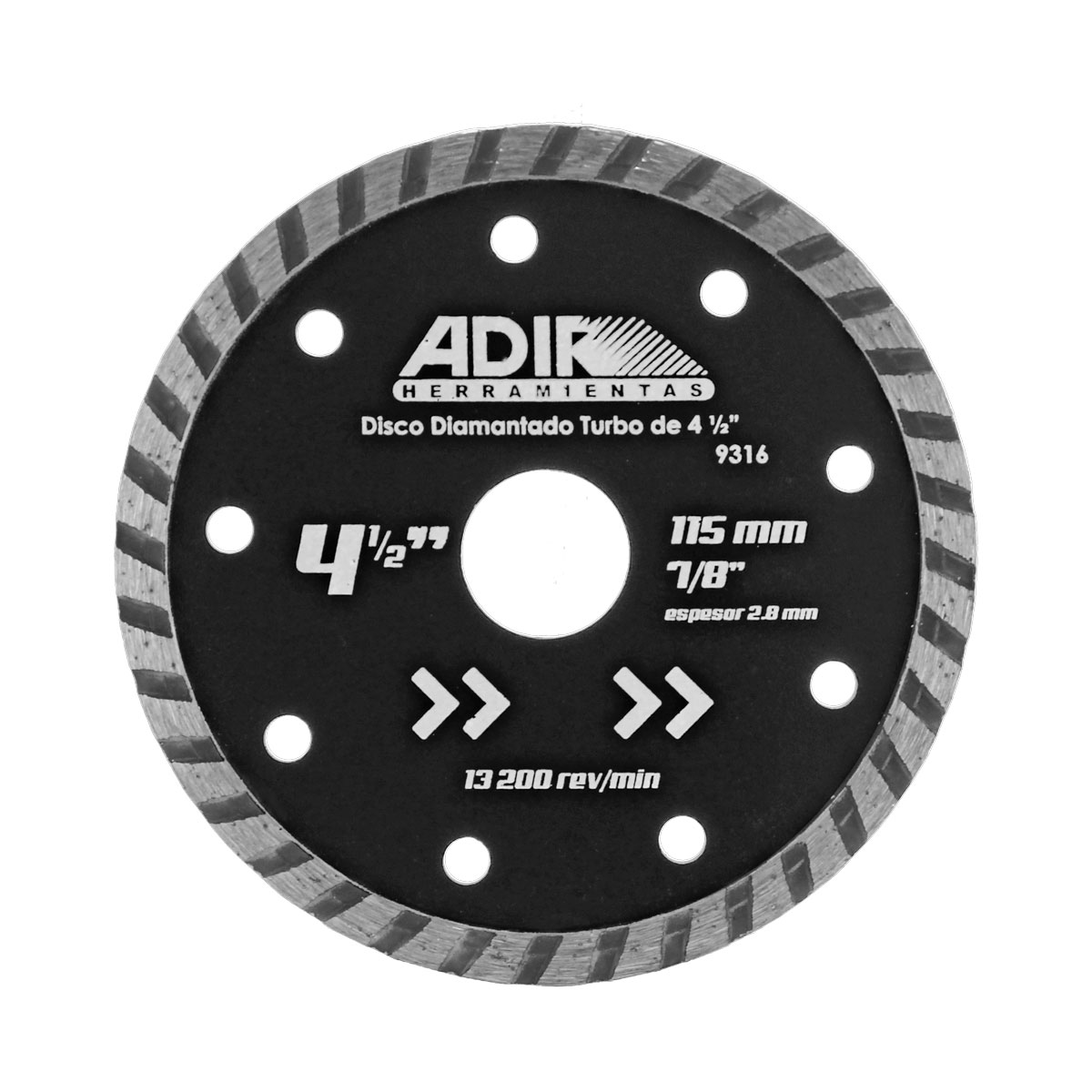 Disco diamantado turbo de 4-1/2" 9316 Adir