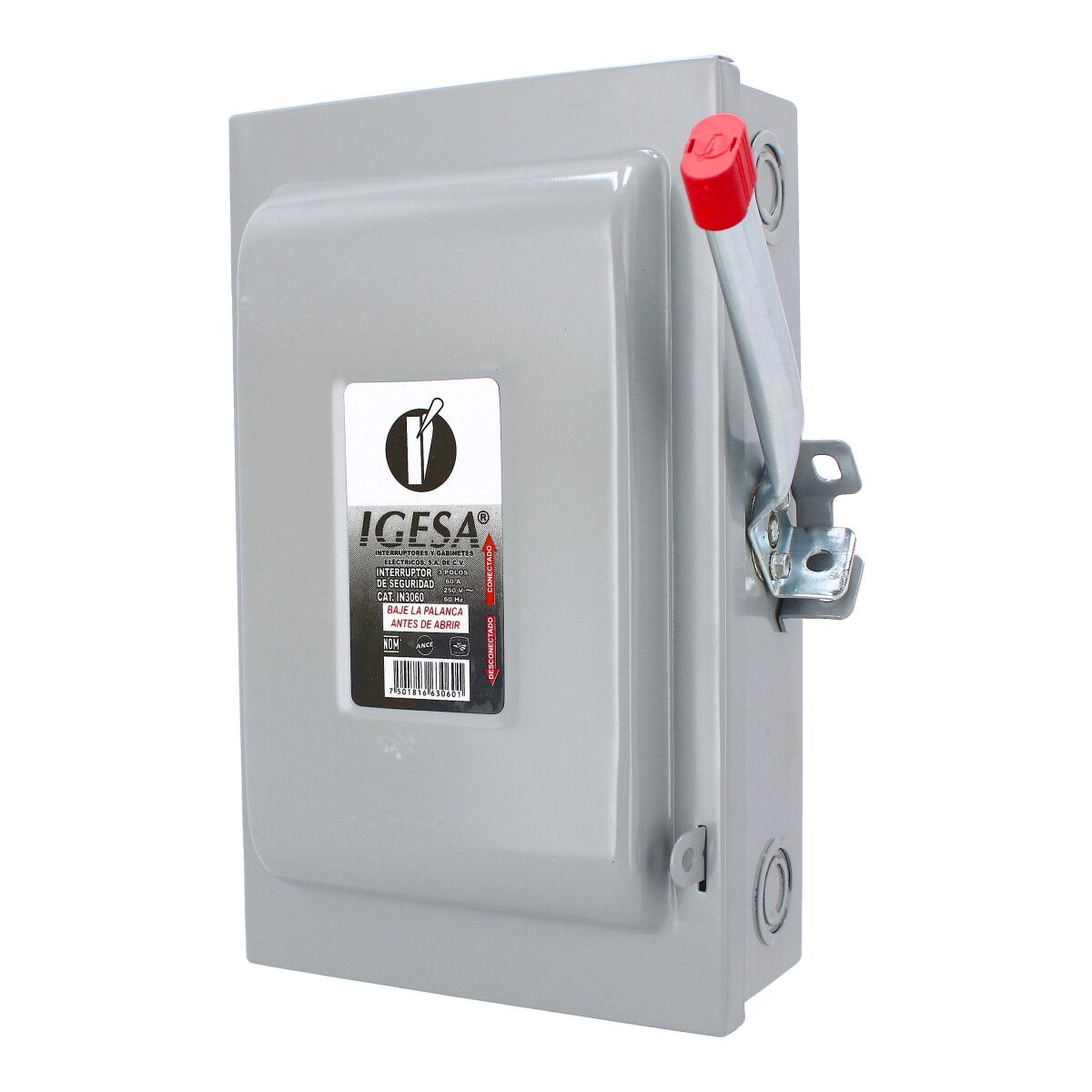 Interruptor de seguridad de 3 polos 60 Amp IN3060 IGESA