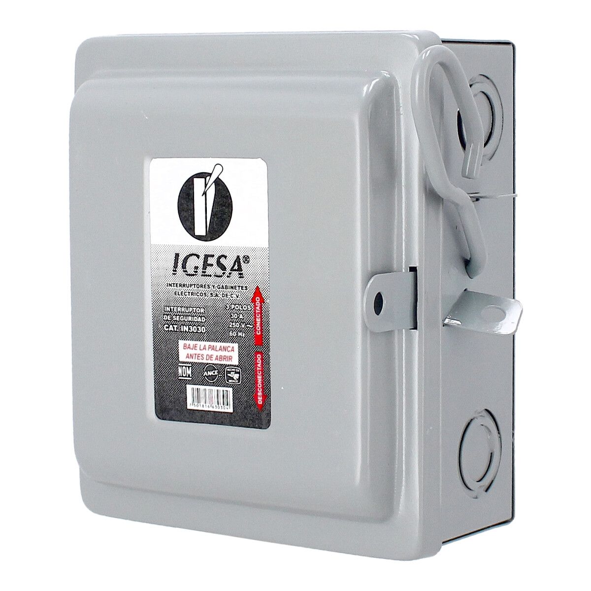 Interruptor de seguridad de 3 polos 30 Amp IN3030 IGESA
