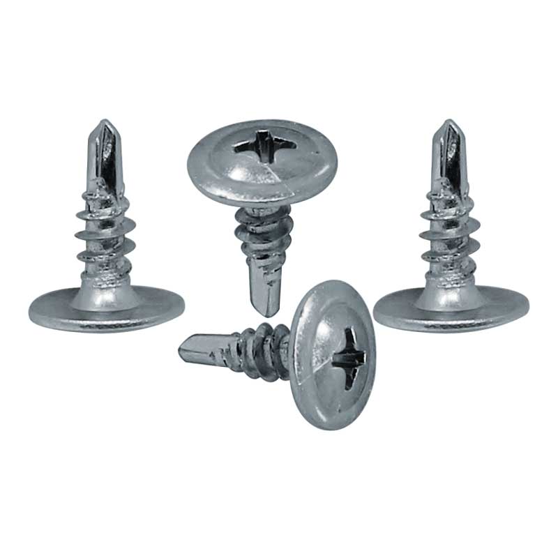 Pija auto perforante cabeza ancha 8 mm x 1/2" 100 piezas